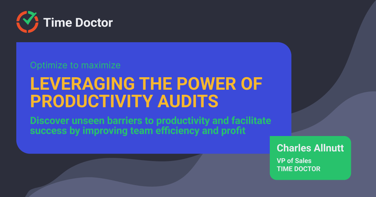 Optimize to Maximize: Leveraging the Power of Productivity Audits